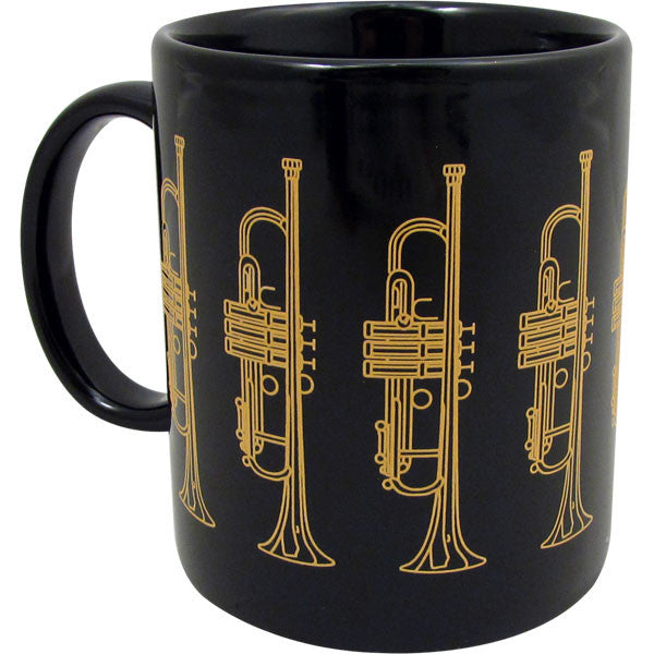 Trumpet Coffee Mug, Black | Robin Jay Music & Gifts