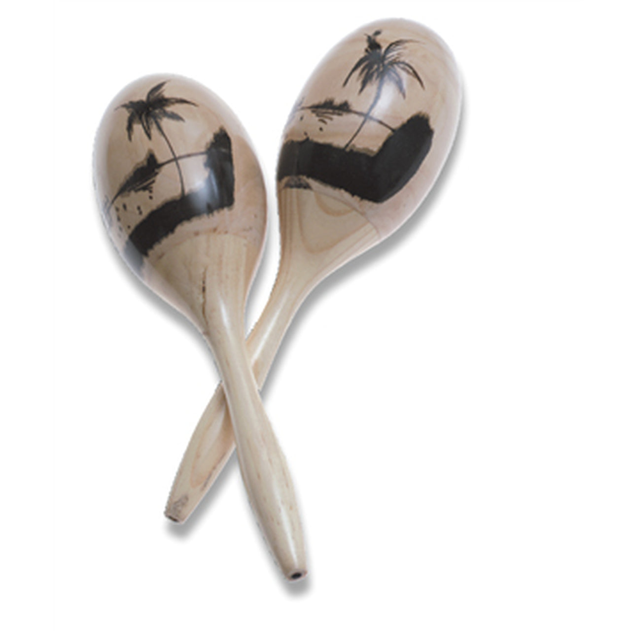 Wood Maracas, Tropical Island Design – Robin Jay Music & Gifts